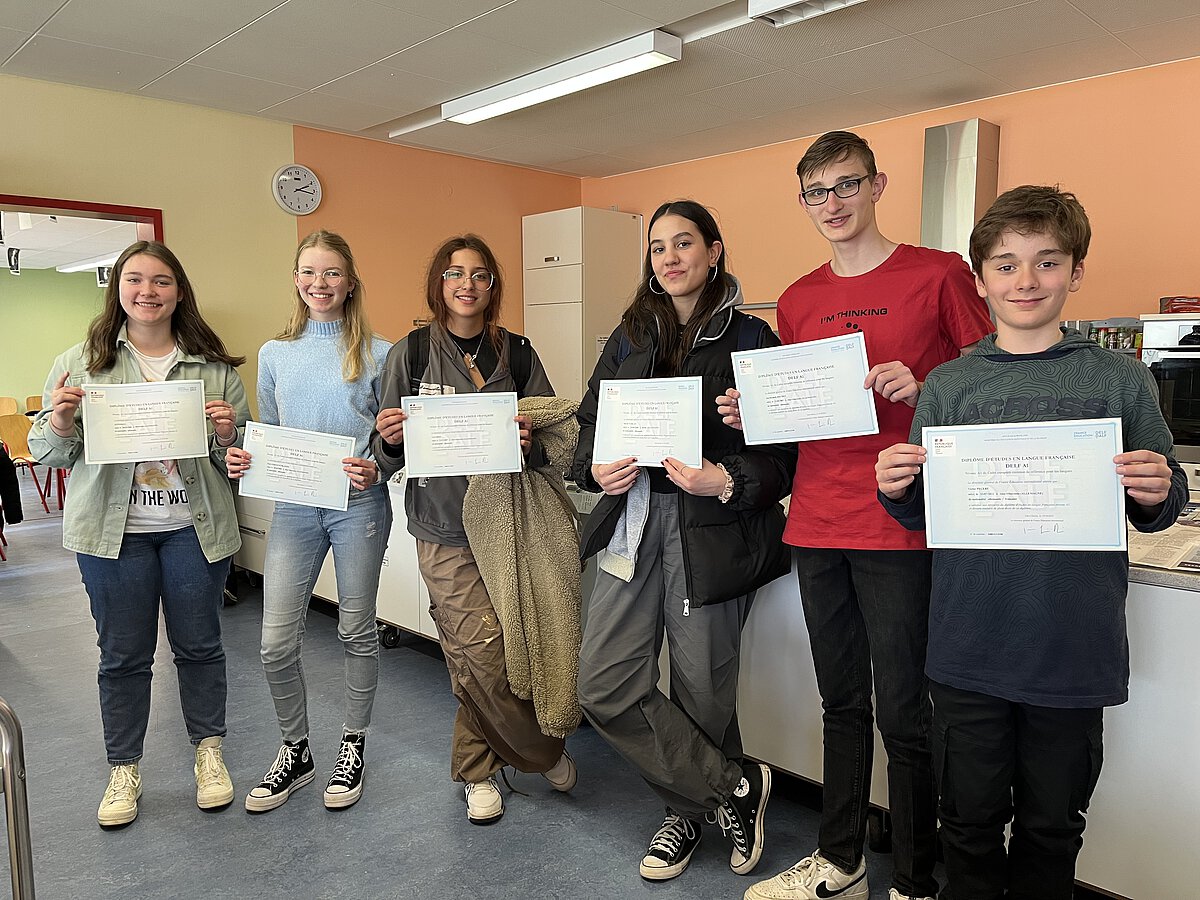 Verleihung der Delf-Zertifikate